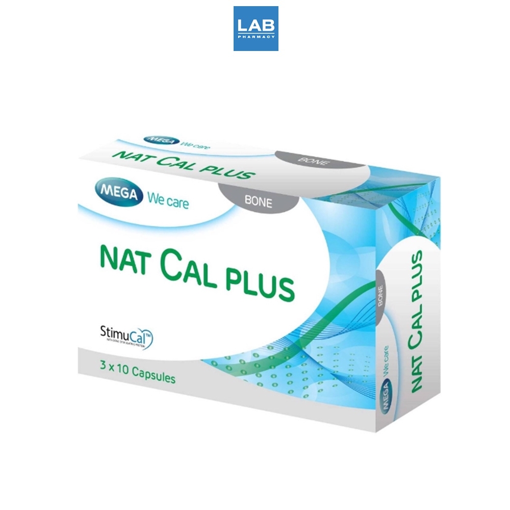 MEGA We Care Nat Cal Plus 30 Capsules แนท แคล พลัส (ผลิตภัณฑ์เสริมอาหาร) สำหรับบำรุงกระดูก มี ...